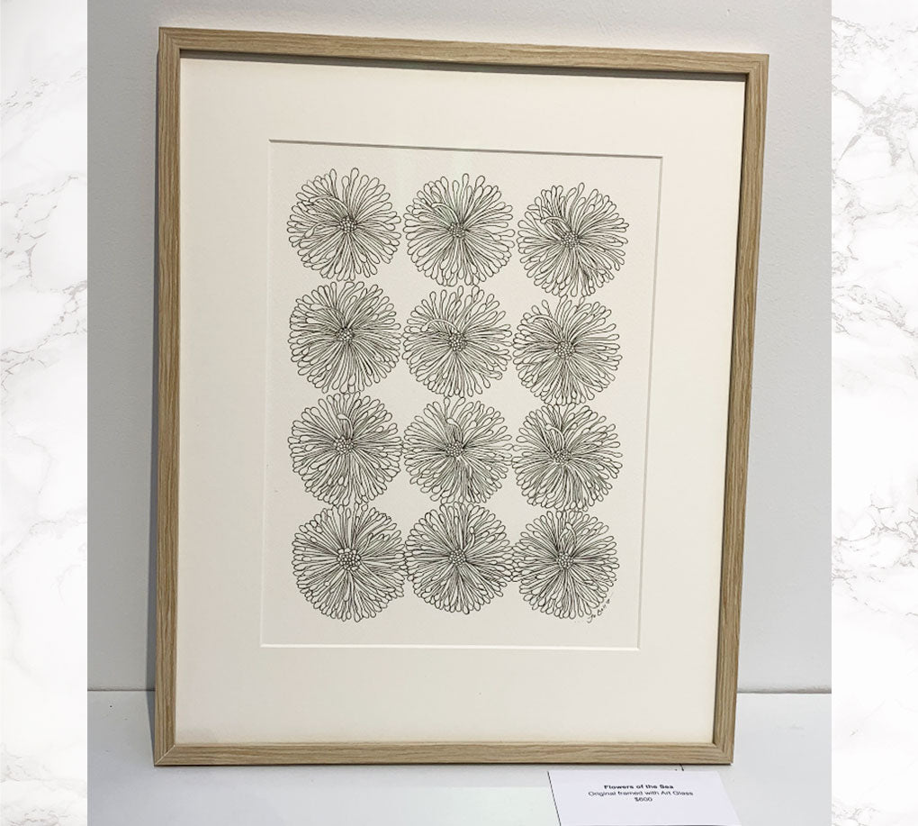 Original Framed - Flowers of the Sea Artwork | Ocean Love Art Jo Bell ...